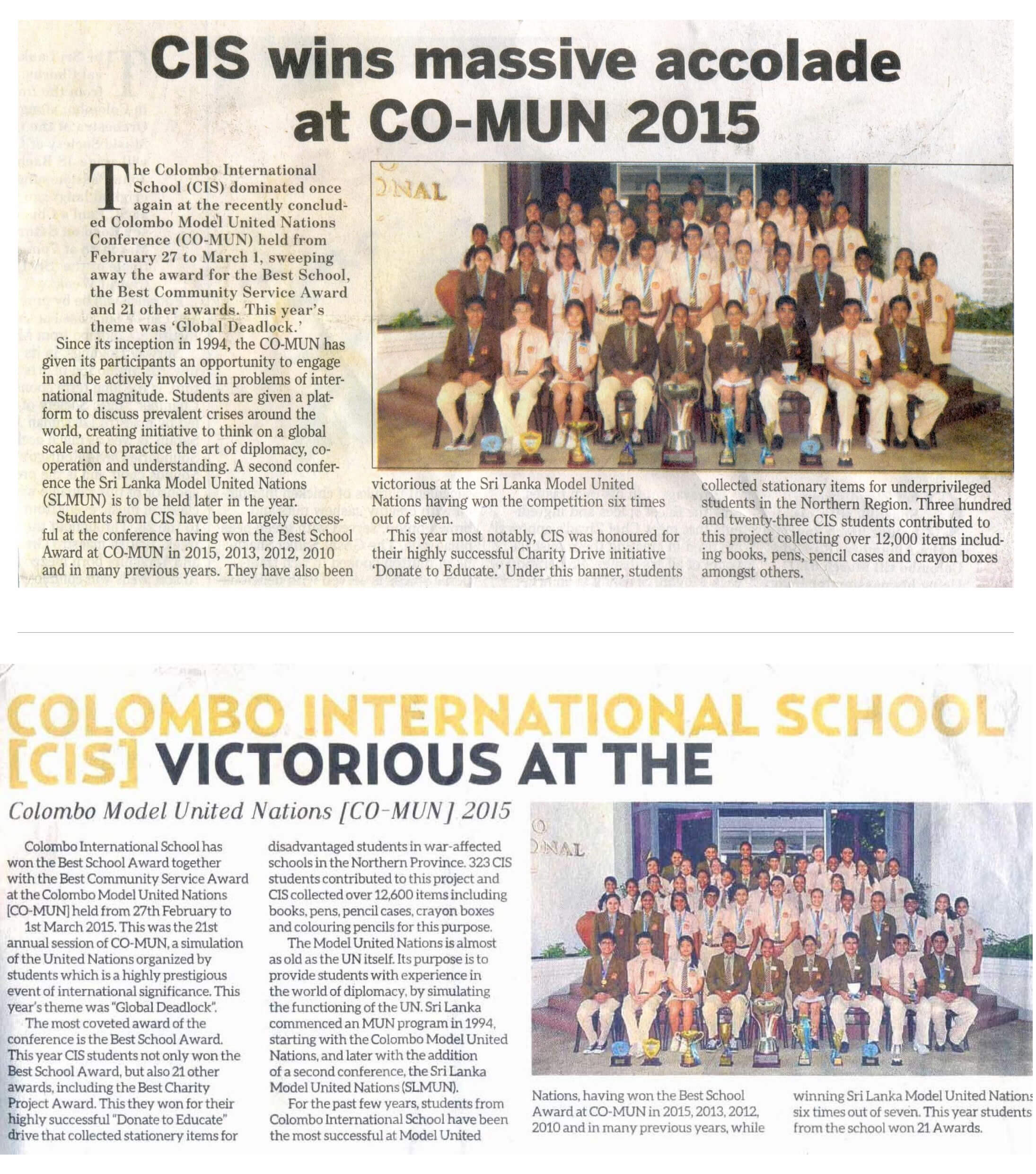 Model United Nations | Colombo International School